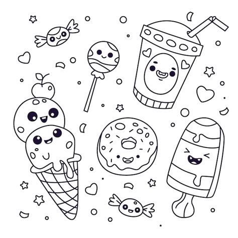 Dibujos De Helados Kawaii Para Colorear Vsun