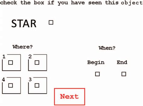 Sample Of A Cued Recall Test Screen For The Different Elements Of Download Scientific Diagram