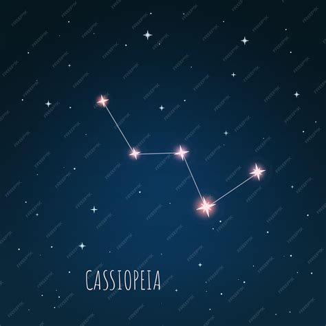 Premium Vector Vector Illustration Of Cassiopeia Constellation