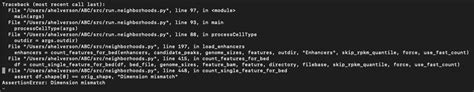 Run Neighborhoods Py Dimension Mismatch Issue Broadinstitute ABC Enhancer Gene