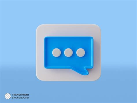 채팅 텍스트 거품 아이콘 격리 된 3d 렌더링 그림 프리미엄 Psd 파일