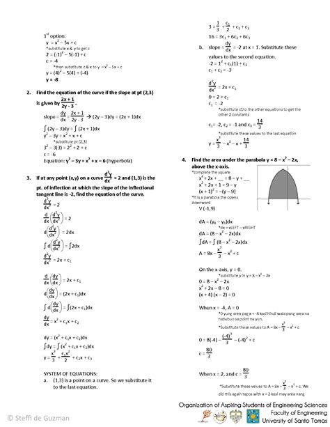 Solution Integral Calculus Reviewer Pdf Studypool