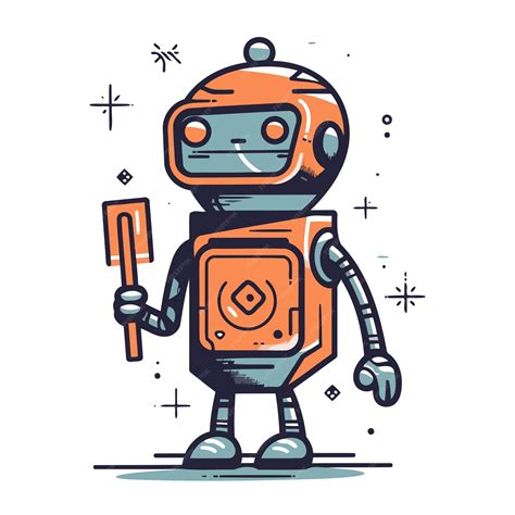 Premium Vector Cute Robot Cartoon Vector Illustration Cute Robot Vector Illustration
