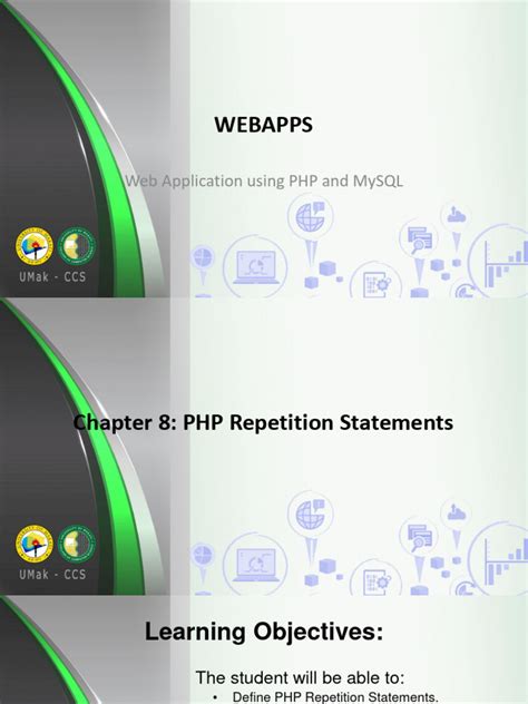 Web Apps Chapter 8 Php Repetition Statements Pdf Control Flow Php