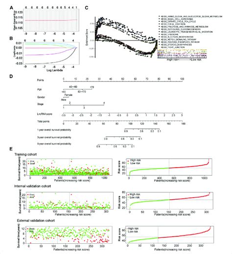 Cuproptosis Related Lncrna Signature Construction A And B Least