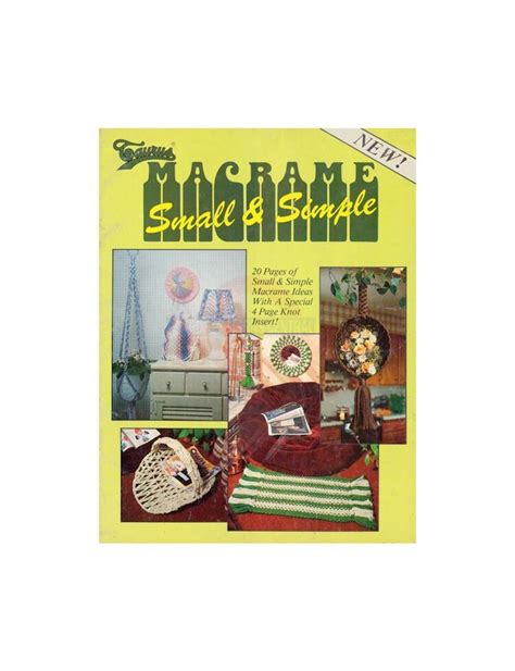 Macrame Small And Simple 7 Vintage Macrame Projects Instant Download Pdf 20 Pages Etsy