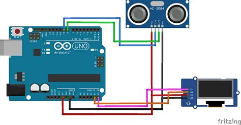Arduino Distance Meter Oled Display Ultrasonic Sensor Hc Sr04
