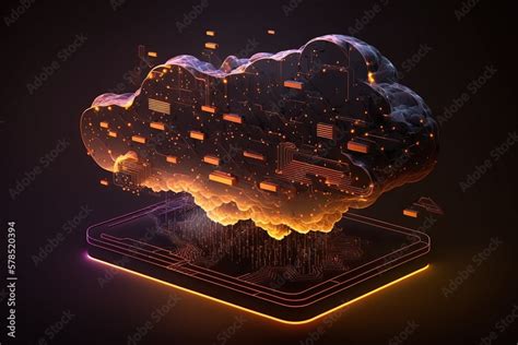 Cloud Computing Data Base Technology Concept Of Data Security And Scalability Created With