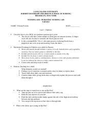 Lab 3 Fall 2022 1 Docx LONG ISLAND UNIVERSITY HARRIET ROTHKOPF HEILBRUNN Babe OF NURSING