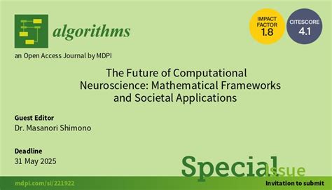 Algorithms Mdpi On Linkedin Specialissue Computationalneuroscience