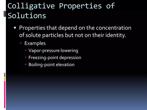 Chapter Colligative Properties PPTX