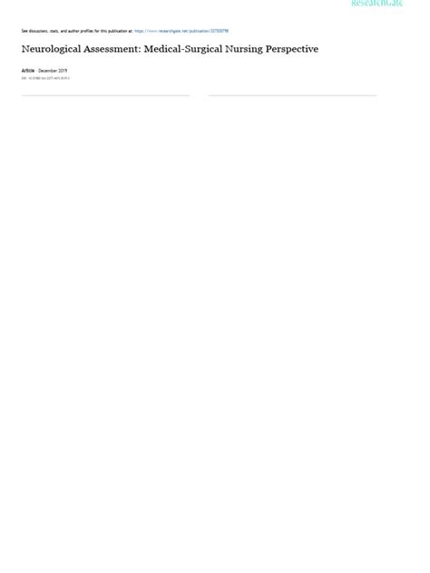 Neurological Assessment Pdf Neurology Nursing