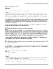 Chem Lab Instructions Docx Science Laboratory Modeling Organic Compounds Laboratory