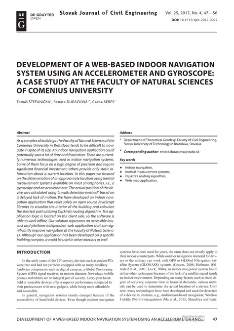 Pdf Development Of A Web Based Indoor Navigation System Using An