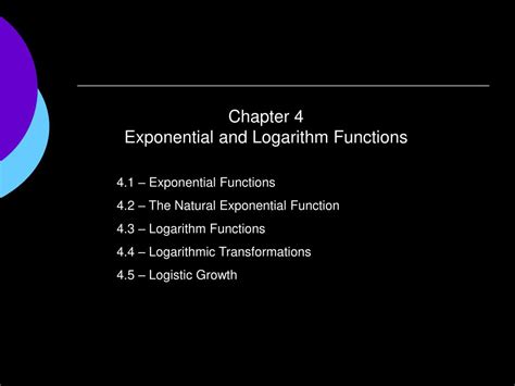 PPT Chapter Exponential And Logarithm Functions PowerPoint Presentation ID