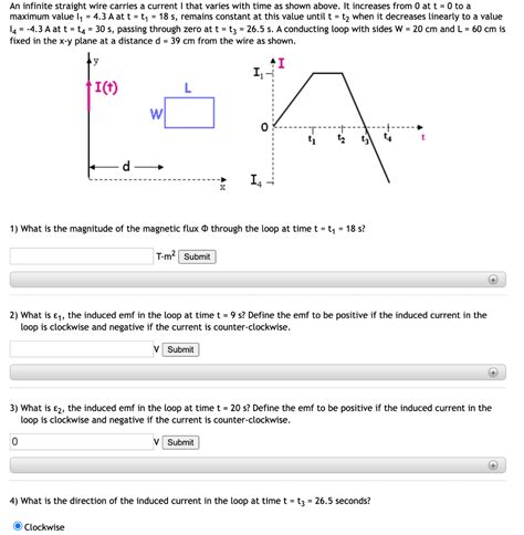Solved 5 What is ε4 the induced emf in the loop at time t Chegg com