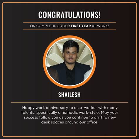 Workanniversary Congratulations Surat Developer Qaengineer