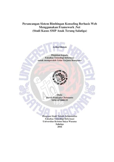 PDF Penerapan Sistem Bimbingan Konseling Berbasis Web Layanan Yang Ada Dalam Bimbingan