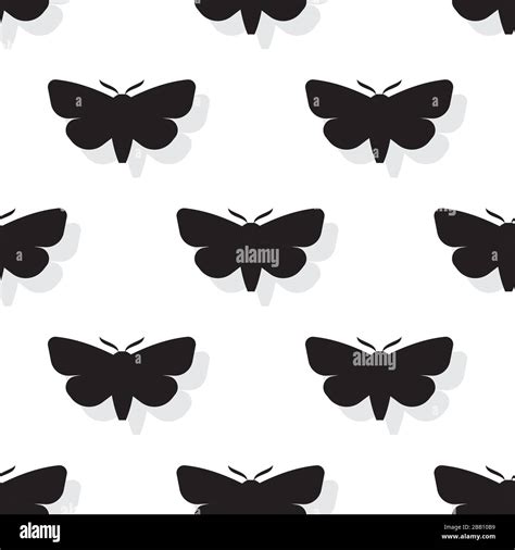 Seamless Mole Pattern Black On White Background Vector Image Stock
