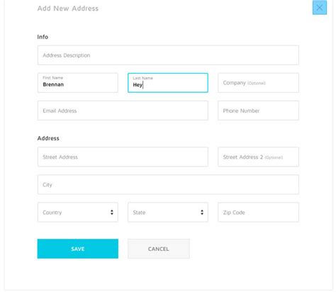 Miva Docs How To Guides Customer Address Book
