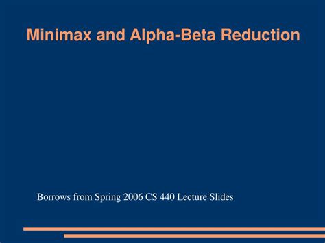 ppt minimax and alpha beta reduction powerpoint presentation free
