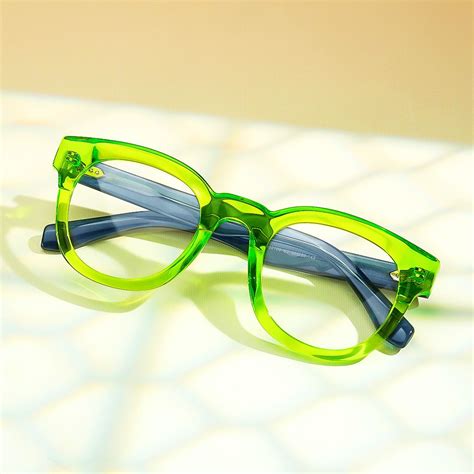 Haina Round Green Eyeglasses Vooglam