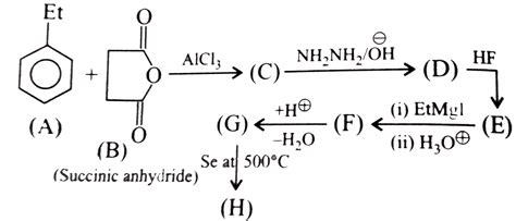 complete the following reactions a b c d e