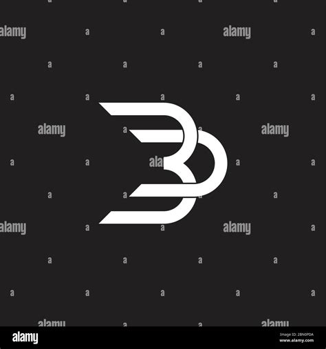 Abstract Letter Bd Linked Geometric Overlap Design Logo Vector Stock Vector Image And Art Alamy