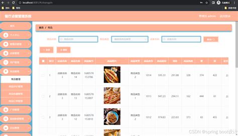 基于spring Boot的餐厅点餐管理系统设计与实现基于springboot的外卖点餐系统立题依据 Csdn博客