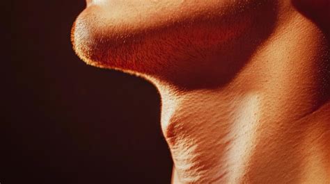 Swollen Thyroid Gland In Young Adult Noticeable Bulge Medical Image