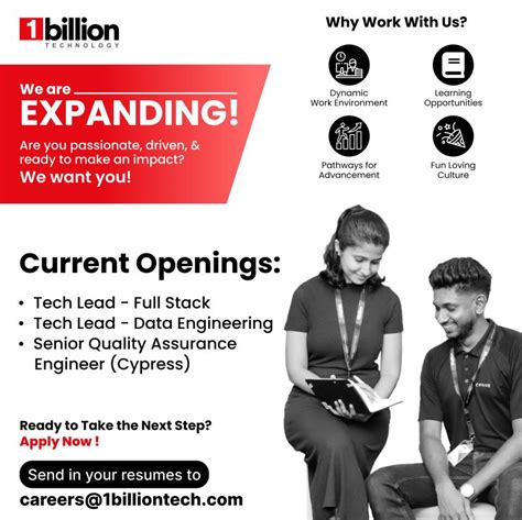 1 Billion Tech On Linkedin Hiring Joinus Careeropportunities 1bt
