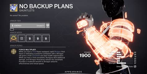 no backup plans boost in destiny 2 exotic titan arms