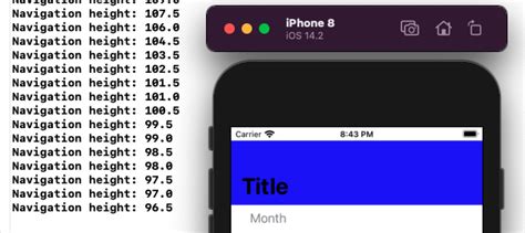 Ios Get The Default Shrunk And Expanded Height Of Large Title