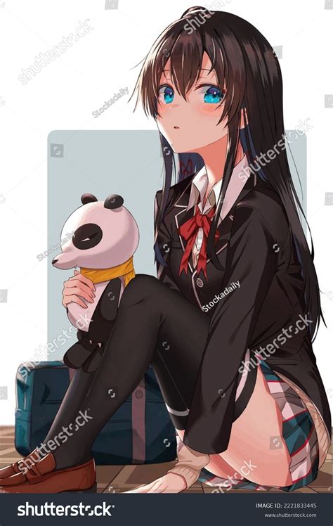Malang Cute Anime Girl Panda Doll Stock Vector Royalty Free