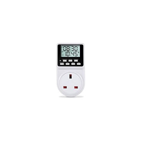 Oridget 24 Hour Digital Electric Timer Plug Socket With Countdown And On Off Repeat Cycle Timer