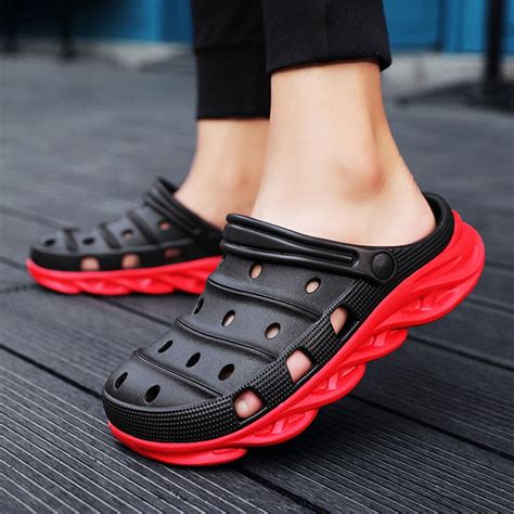 Clg 1001 Premium Red And Black Clogs Mochimax