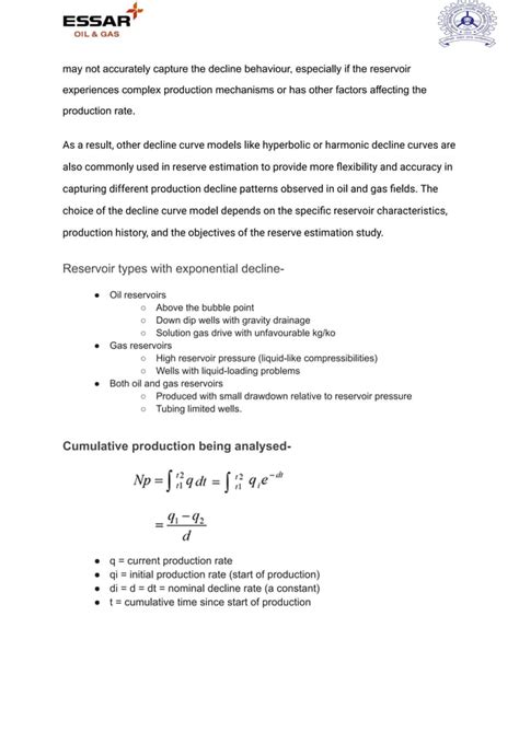 Reservoir Engineer Dca Decline Curves Pdf