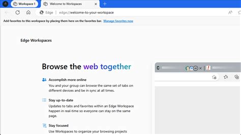 How To Setup And Use Microsoft Edge Workspaces