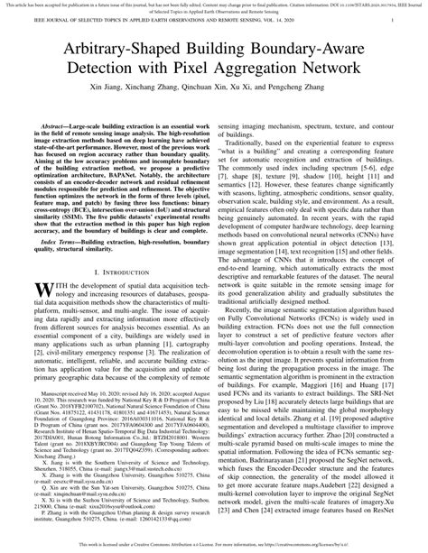 Pdf Arbitrary Shaped Building Boundary Aware Detection With Pixel Aggregation Network