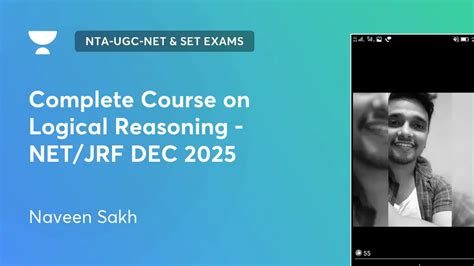 Nta Ugc Net And Set Exams Complete Course On Logical Reasoning Netjrf Dec 2025 By Unacademy