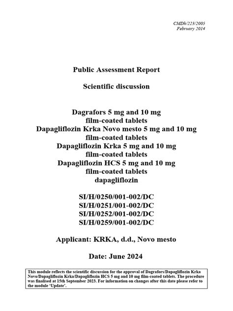 Par Dagrafors Dapagliflozin Krka Novo Mesto Dapagliflozin Krka