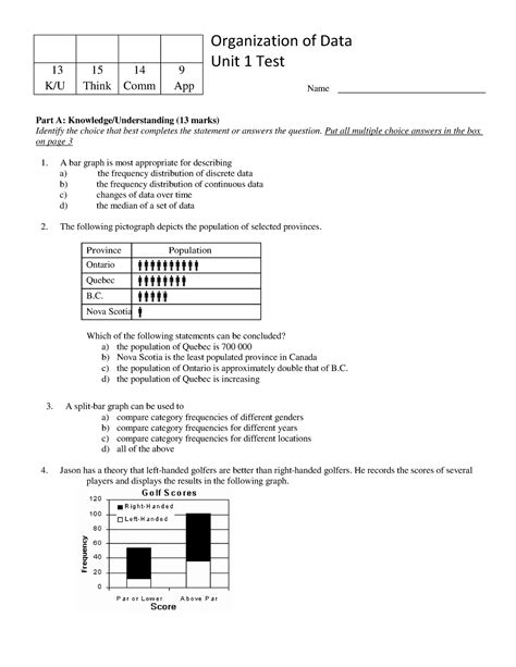 1616162331 Mdm4u Unit 1 Test Organization Of Data Organization Of