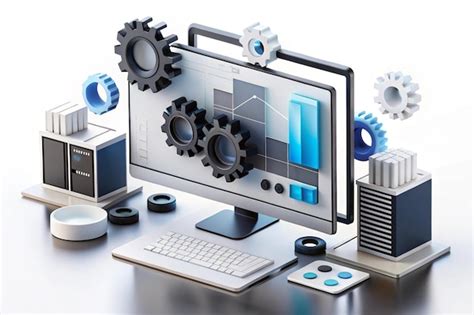 3d Illustration Of Coding The Documents Settings Gear Technology