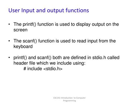 Ppt Csc141 Introduction To Computer Programming Powerpoint Presentation Id 2097699