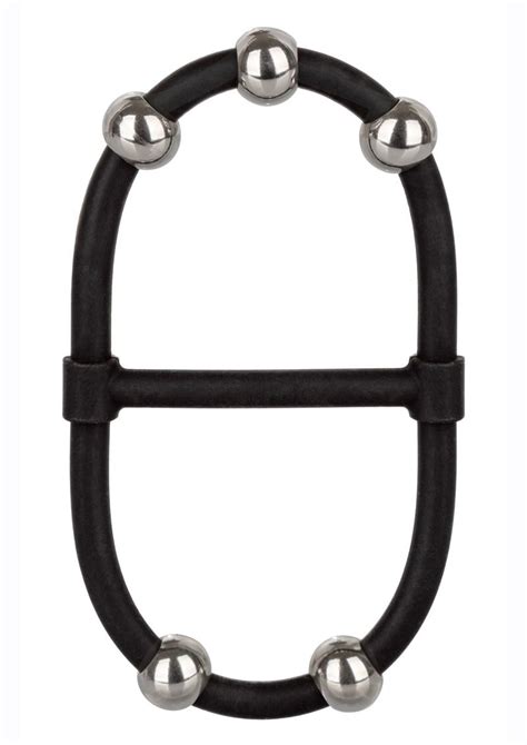 Steel Beaded Dual Silicone Maximizer Adjustable Penis Ring Orgasmic Deals