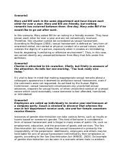 Dealing With Workplace Sexual Harassment Scenarios Course Hero