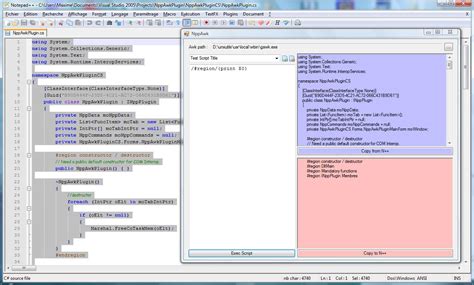 Notepad Plus Plus Notepad Plus Plugin Development Awk Plugin Written In C
