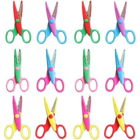 Ciseau Dentele Papier Bord Ciseaux Ensemble Art Ciseaux 12 Pièces