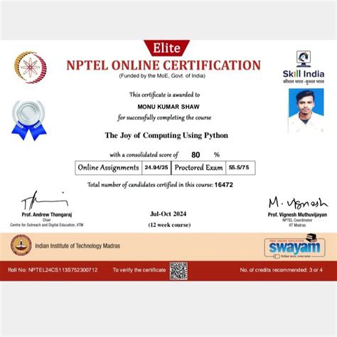 Nptel Pythonprogramming Monu Kumar Shaw