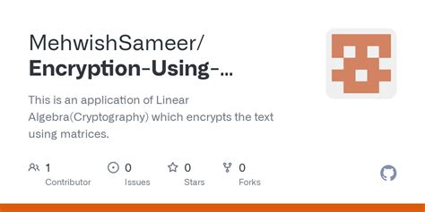 github mehwishsameer encryption using matrices this is an